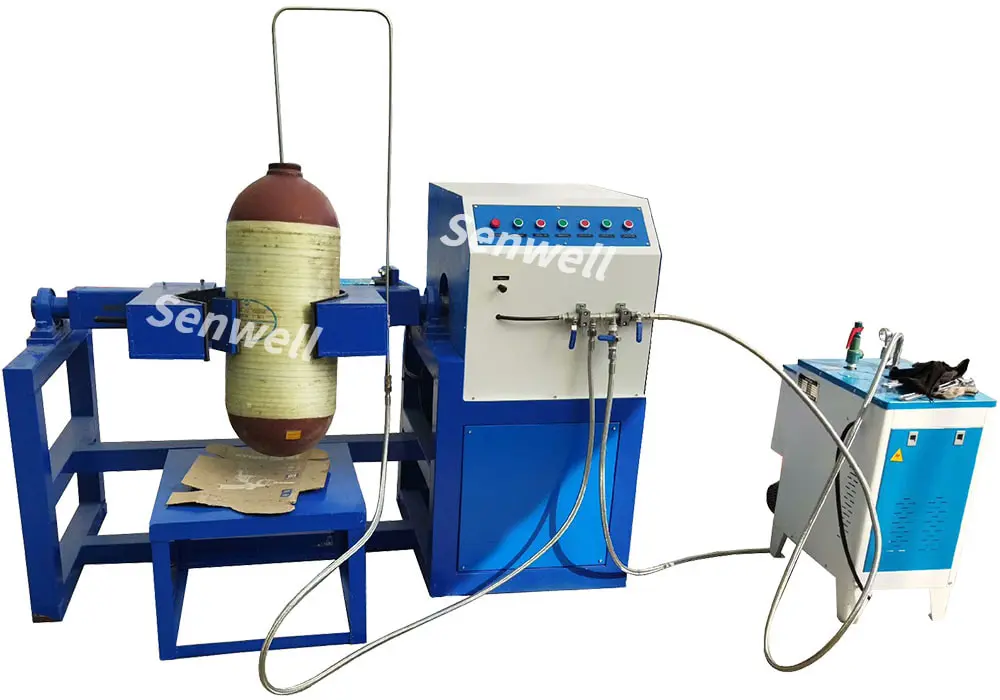 Gas Cylinder Interior Cleaning Machine With Drying Function