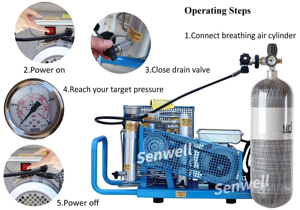 SCUBA SCBA Refilling Machine for Breathing Air Cylinder